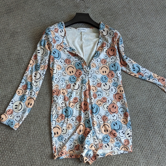 Masongrey | Pants & Jumpsuits | Mason Grey Smiley Face Jumper | Poshmark